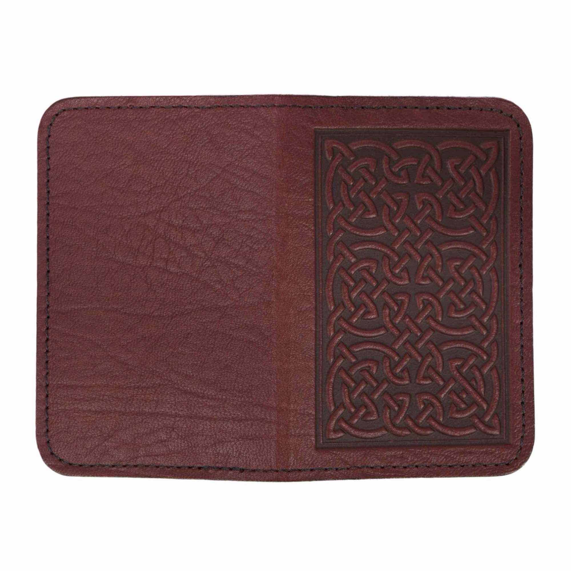 Oberon Leather Business Card Holder, Mini Wallet, Bold Celtic - Oberon ...