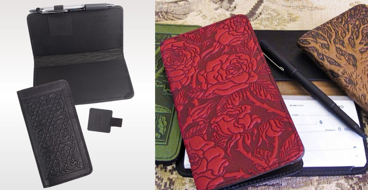 Oberon Design Leather Checkbook Covers