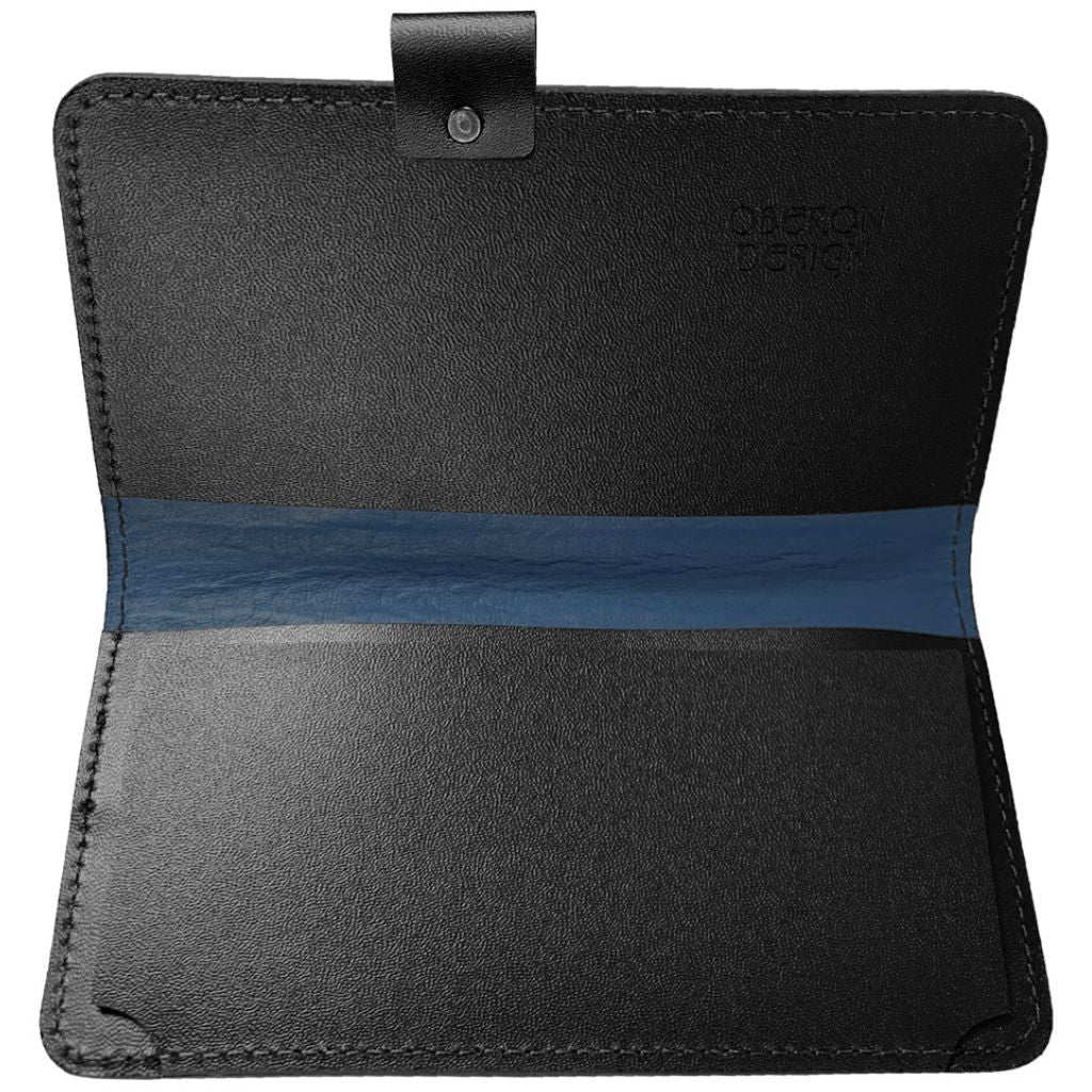 Oberon Design Leather Checkbook Cover, Dragonfly Pond, Made in the USA