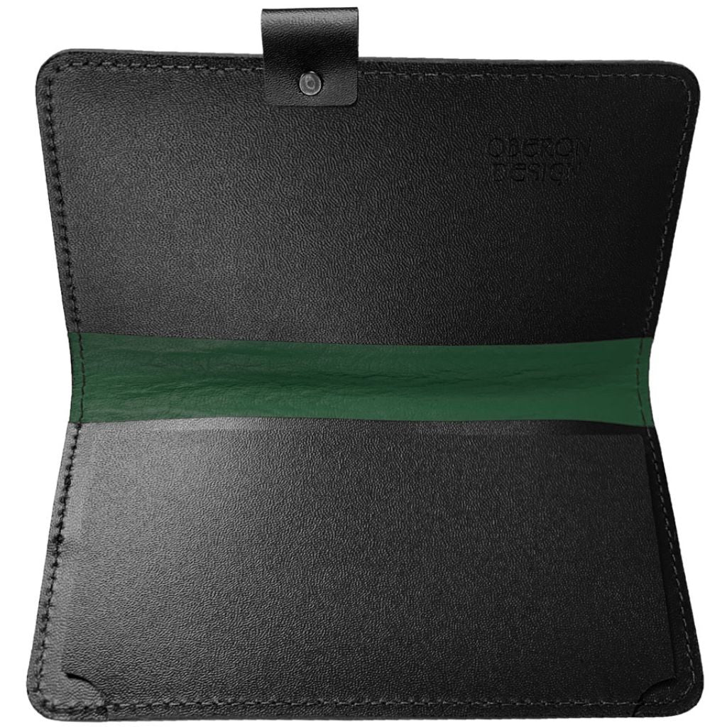 Oberon Design Leather Checkbook Cover, World Tree, Made in the USA