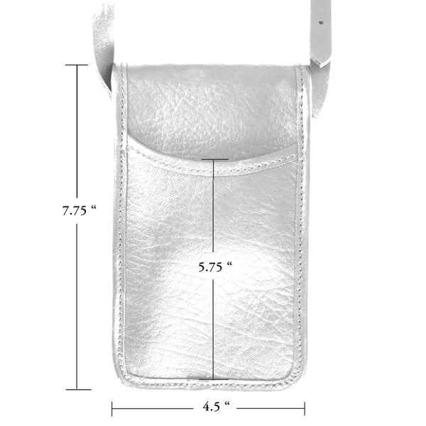 Oberon Design Leather Women's Cell Phone Handbag, Molly, Wild Rose