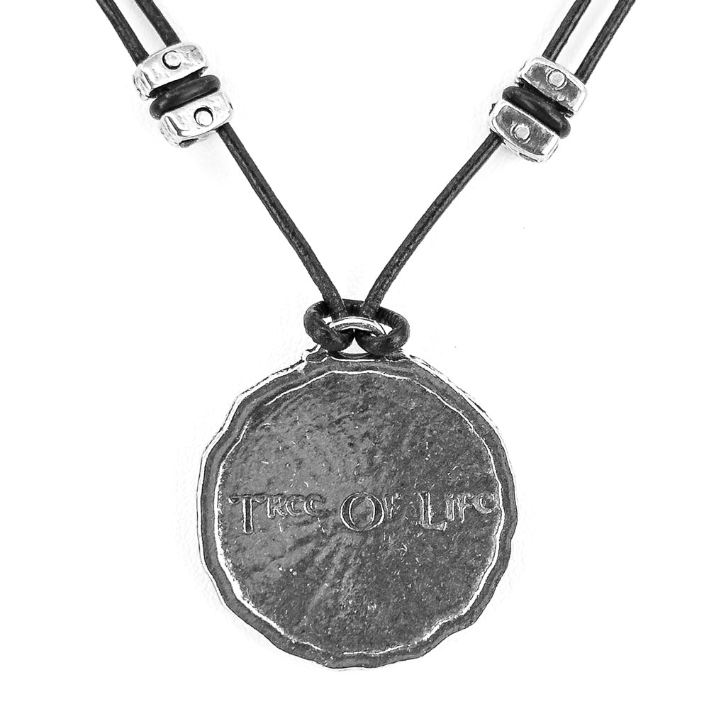 Oberon Design Tree of Life Hand-Cast Britannia Metal Necklace