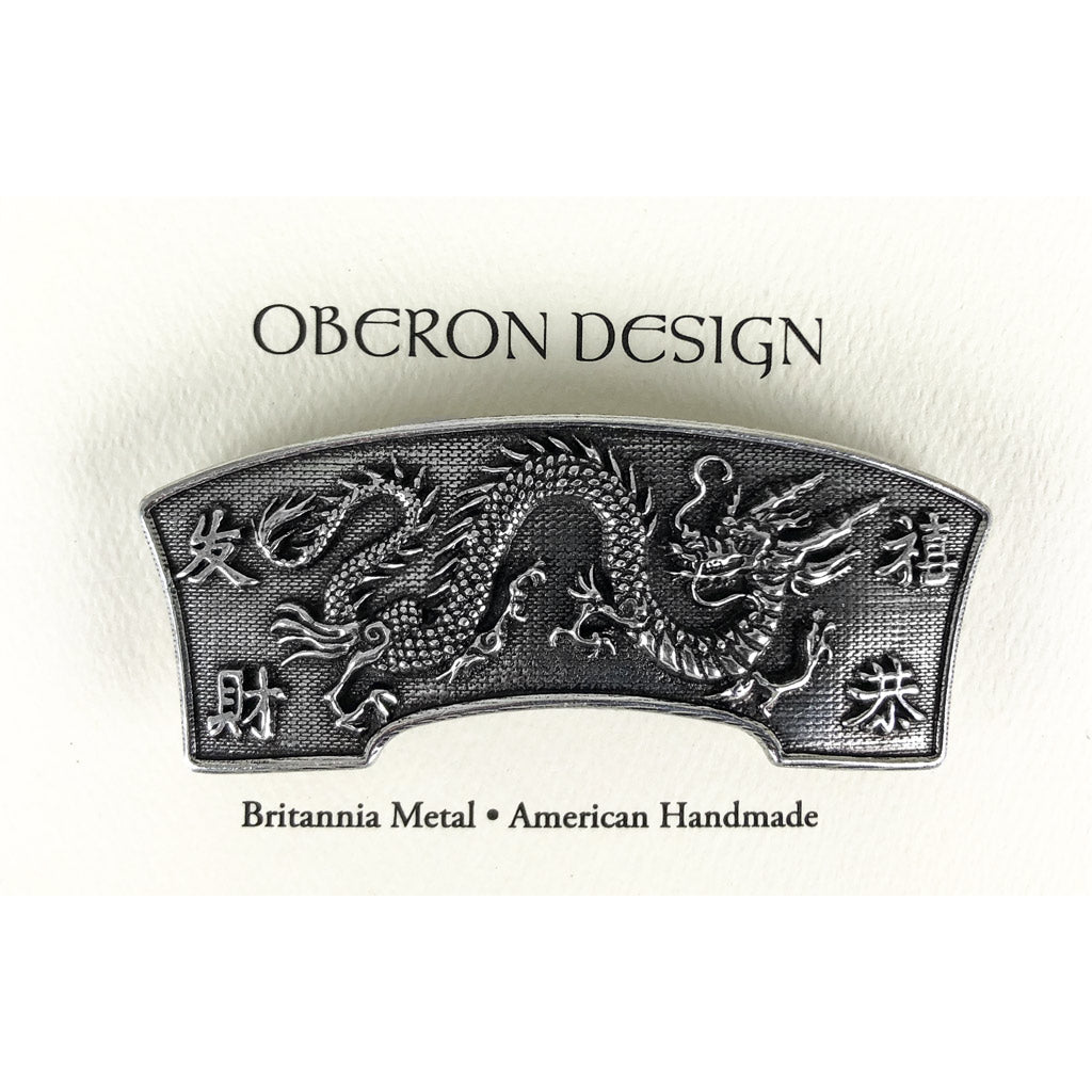Oberon Design Hair Clip, Barrette, Hair Accessory, Dragon, 70mm