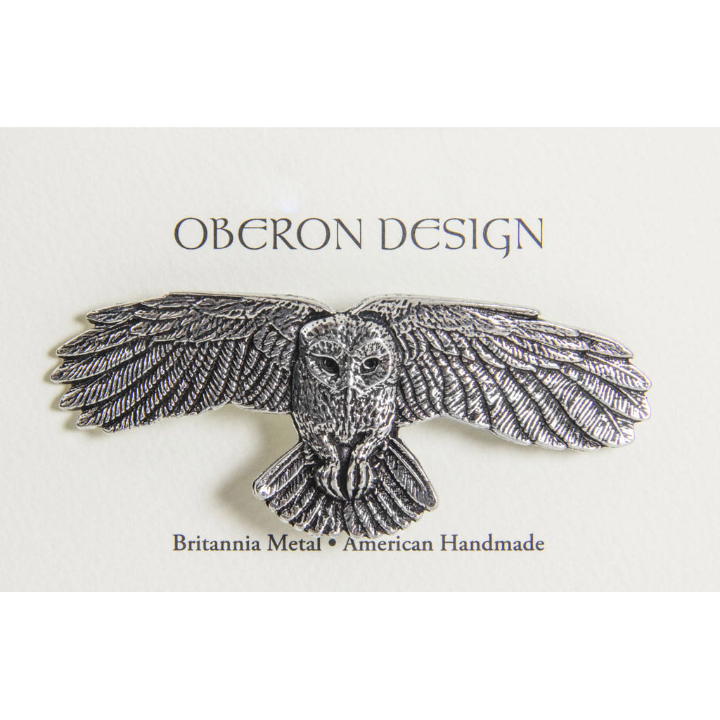 Oberon Design Hair Clip, Barrette, Hair Accessory, Owl, 70mm