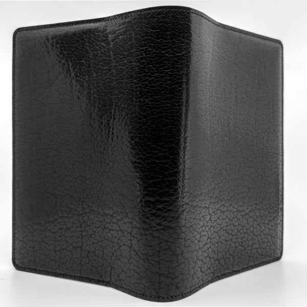 Leather Refillable Journal Notebook, Glazed Shrunk Bison in Black ...