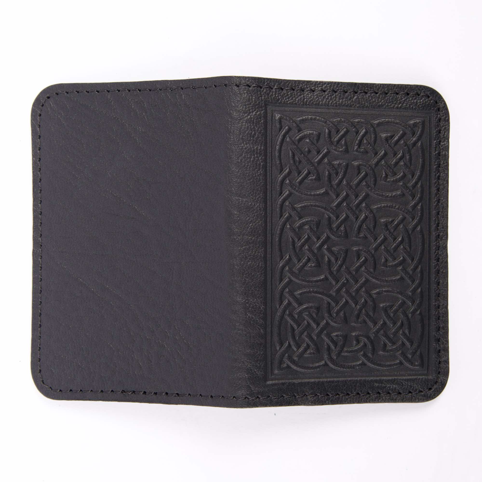 Oberon Leather Business Card Holder, Mini Wallet, Bold Celtic - Oberon ...