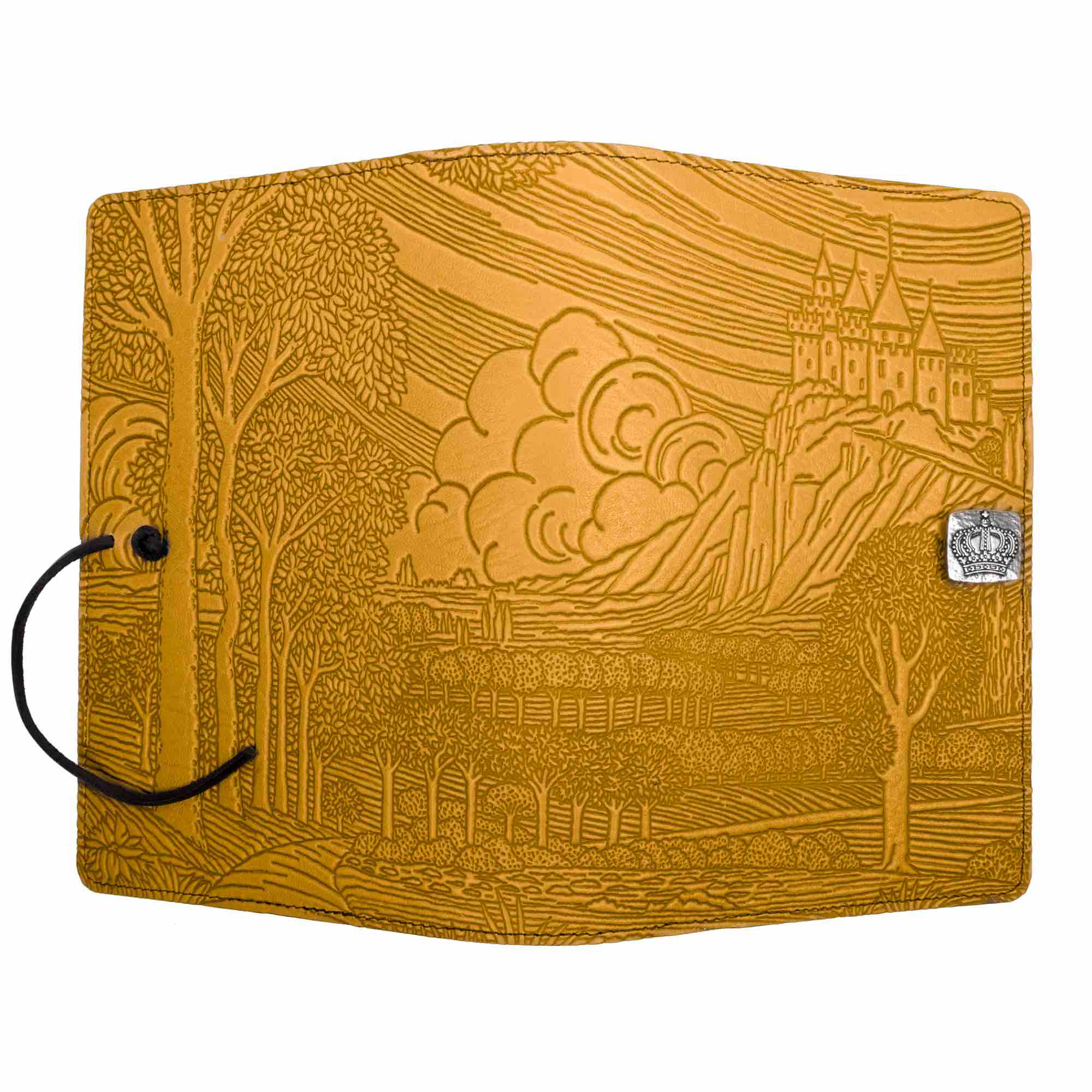 Oberon Design Leather Refillable Journal Cover, Camelot