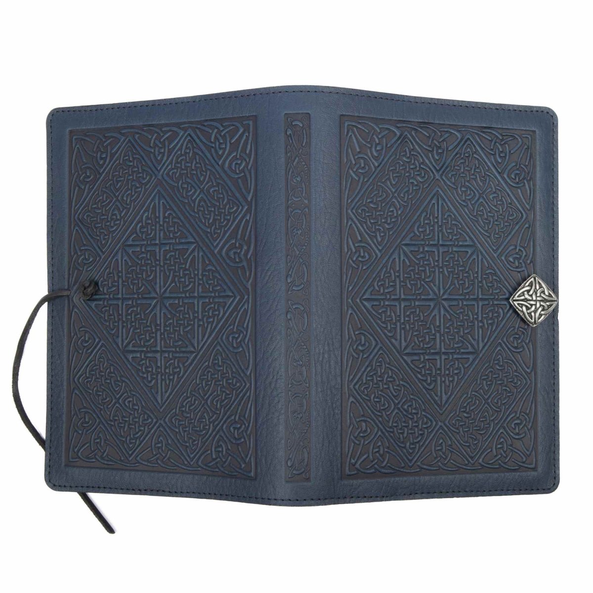 Oberon Design Leather Refillable Journal Cover, Celtic Diamond