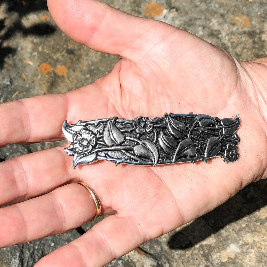 Oberon Design Hair Clip, Barrette, Hair Accessory, Periwinkle, 70mm