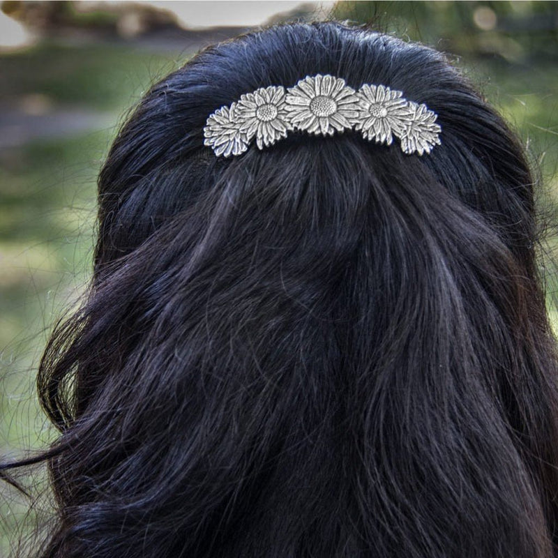 Oberon Design Hair Clip, Barrette, Hair Accessory, Daisy, 80mm