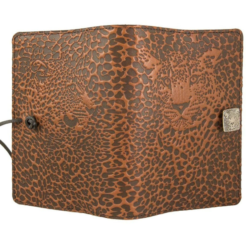 Oberon Design Leather Refillable Journal Cover, Leopard