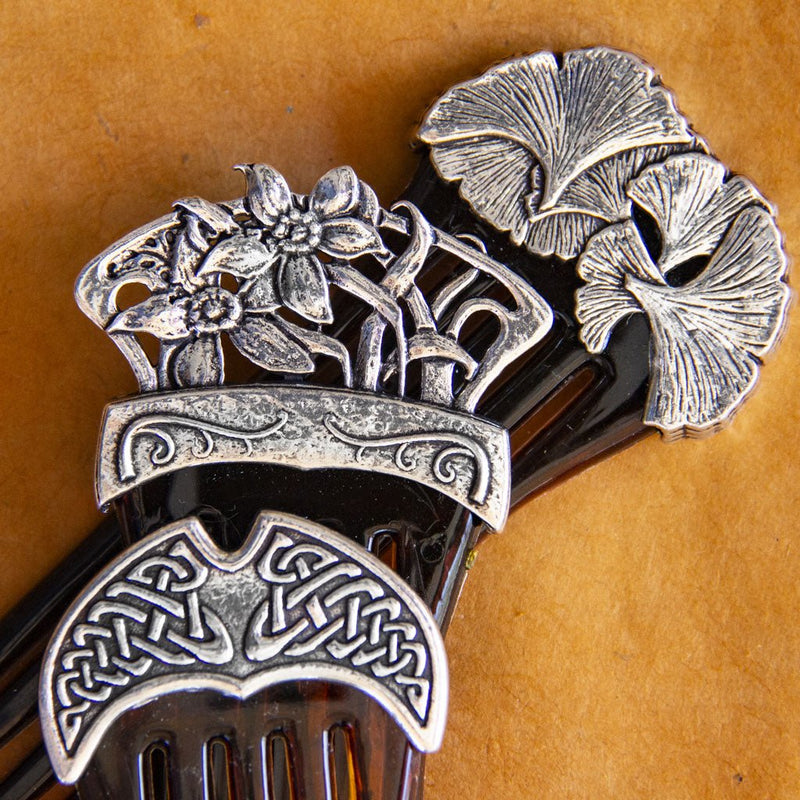 Oberon Design Hair Comb, Hair Accessory, Celtic