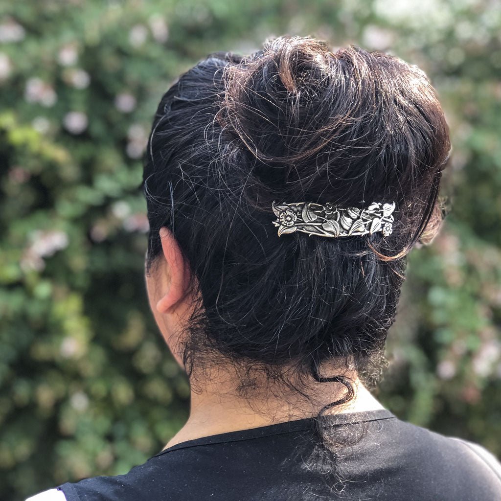 Oberon Design Hair Clip, Barrette, Hair Accessory, Periwinkle, 70mm