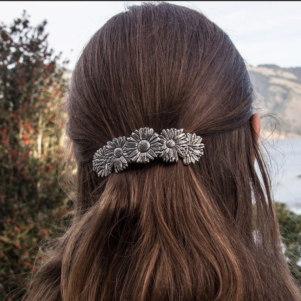 Oberon Design Hair Clip, Barrette, Hair Accessory, Daisy, 80mm