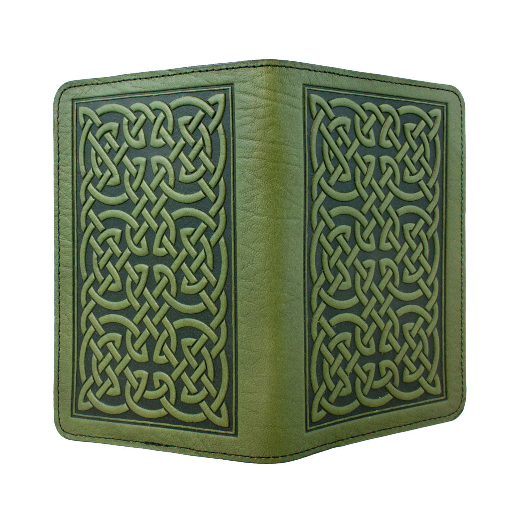 Oberon Design Bold Celtic Refillable Leather Pocket Notebook Cover
