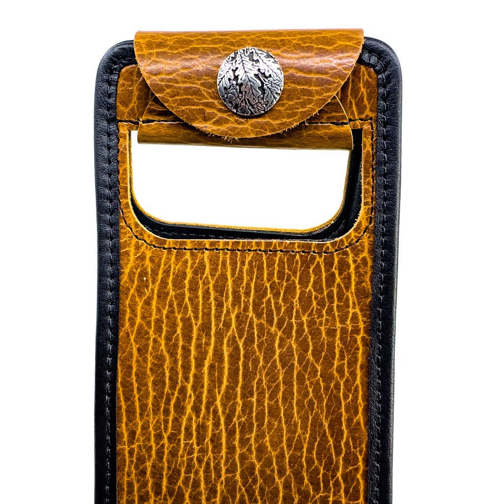 Glazed Bison Tobacco Wine Bottle Bag - Oberon Design