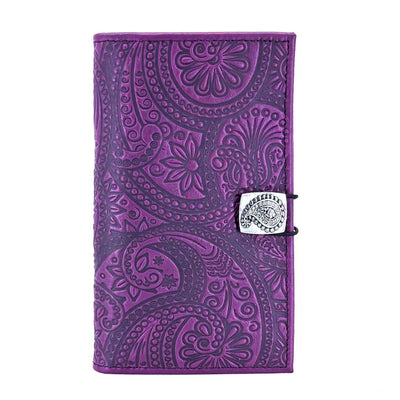 Oberon Design Premium Leather Women's Wallet, Paisley