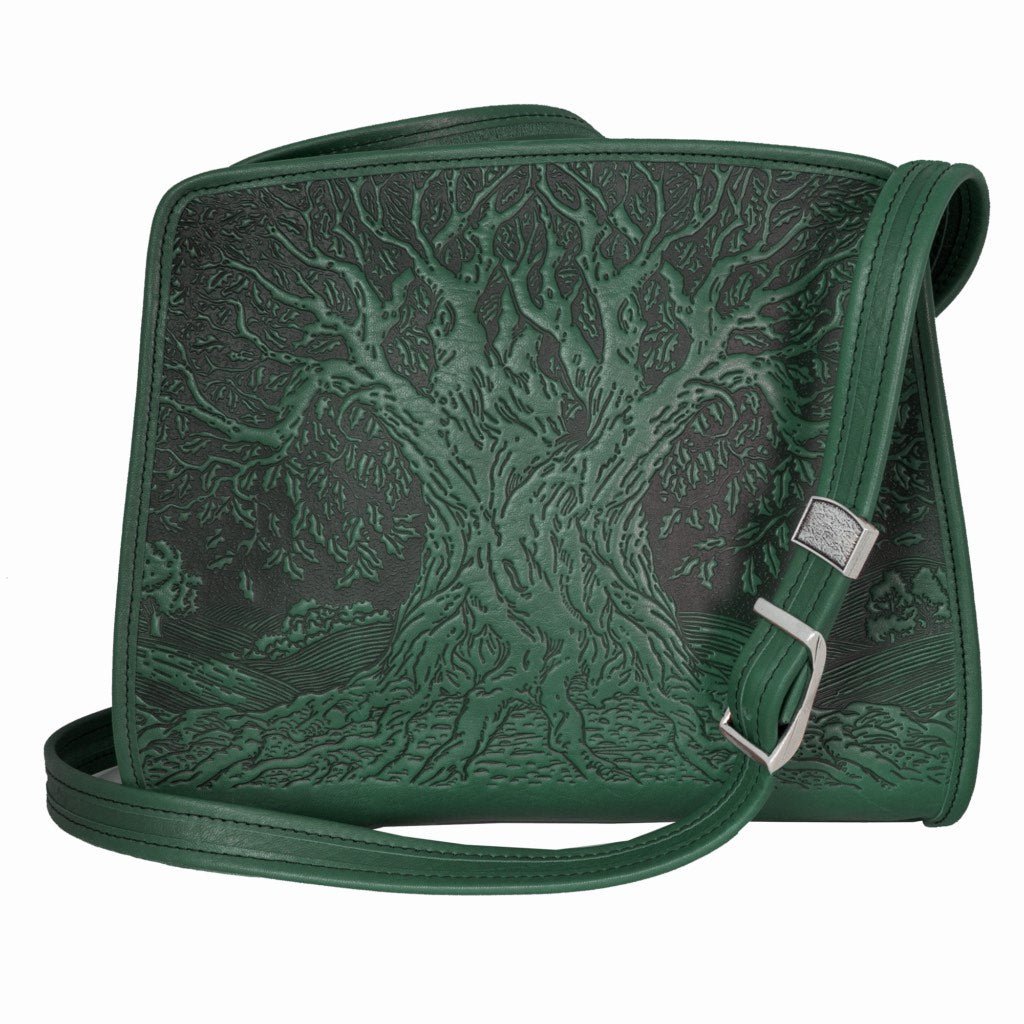Oberon Design Leather Handbag, Tree of Life Retro Crossbody