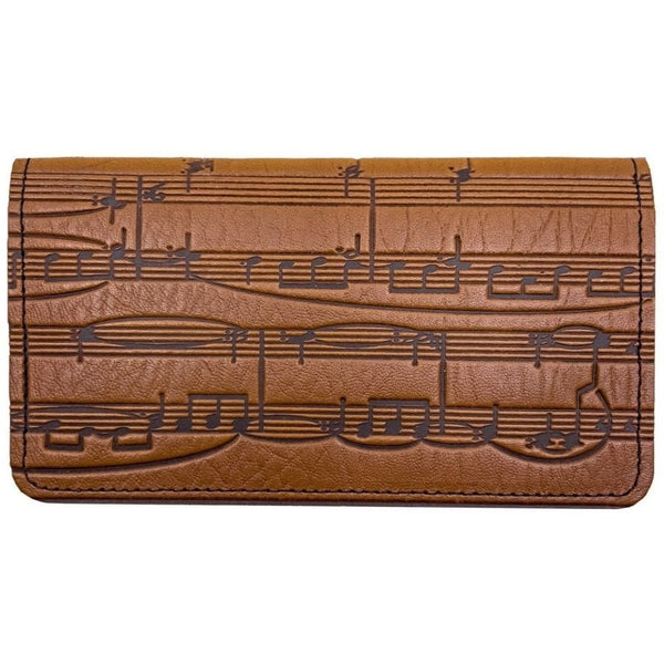 Oberon Design Leather Checkbook Cover, Sheet Music, Made in the USA