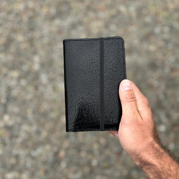Pocket Notebook Cover, Glazed Shrunk Bison - Oberon Design
